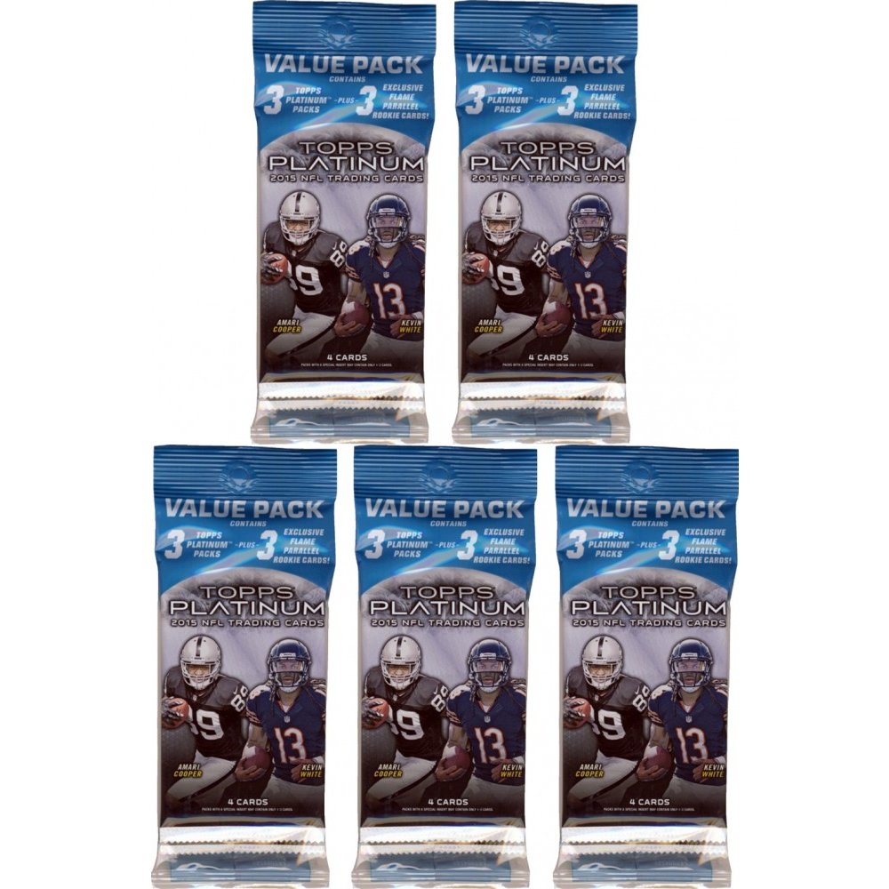 2015 Topps Platinum Football Value Pack 5-Pack Lot | Steel City ...