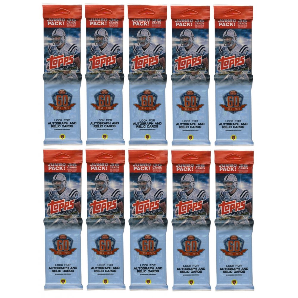 2015 Topps Football Rack Pack 10-Pack Lot | Steel City Collectibles