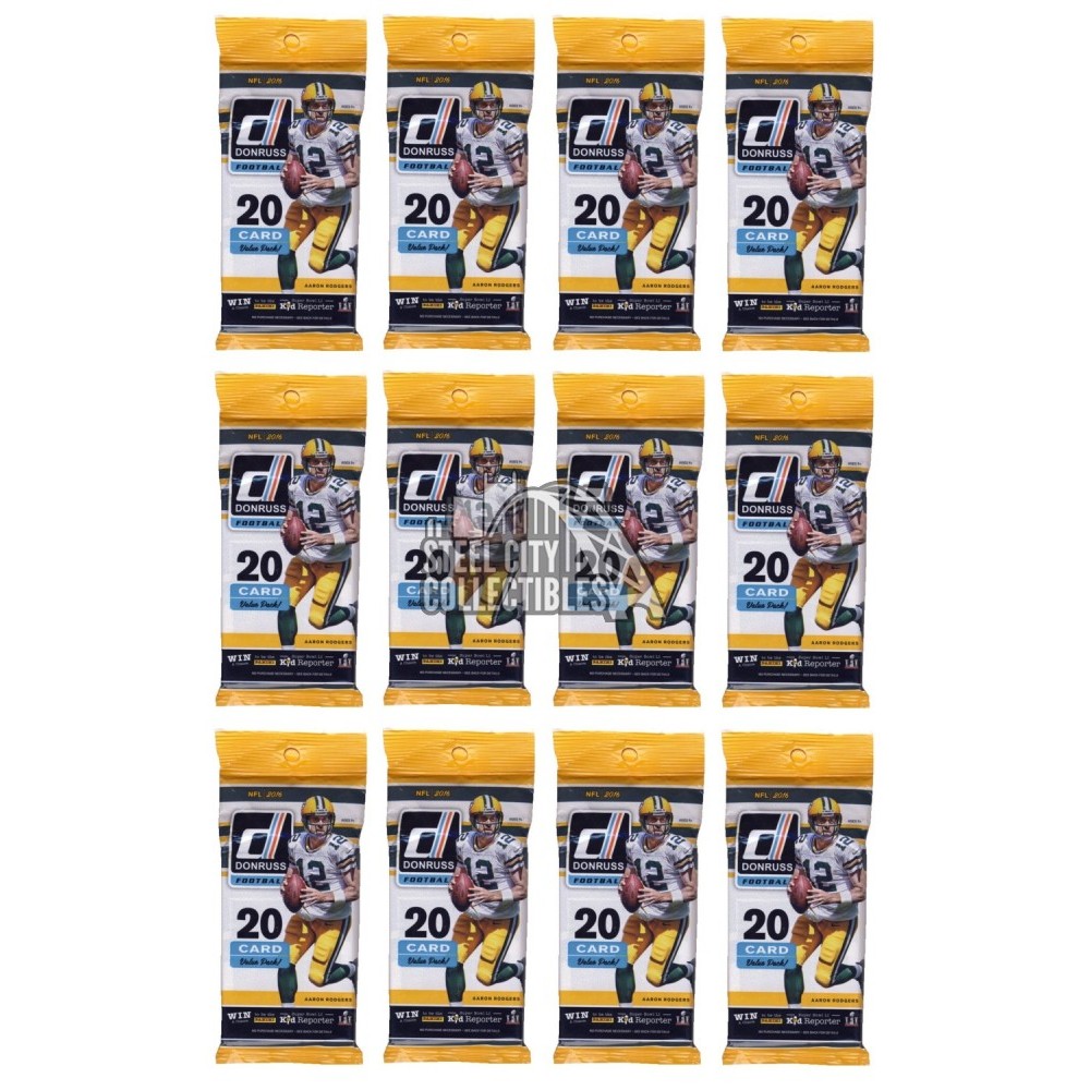 2016 Panini Donruss Football Fat Pack 12-Pack Lot | Steel City Collectibles