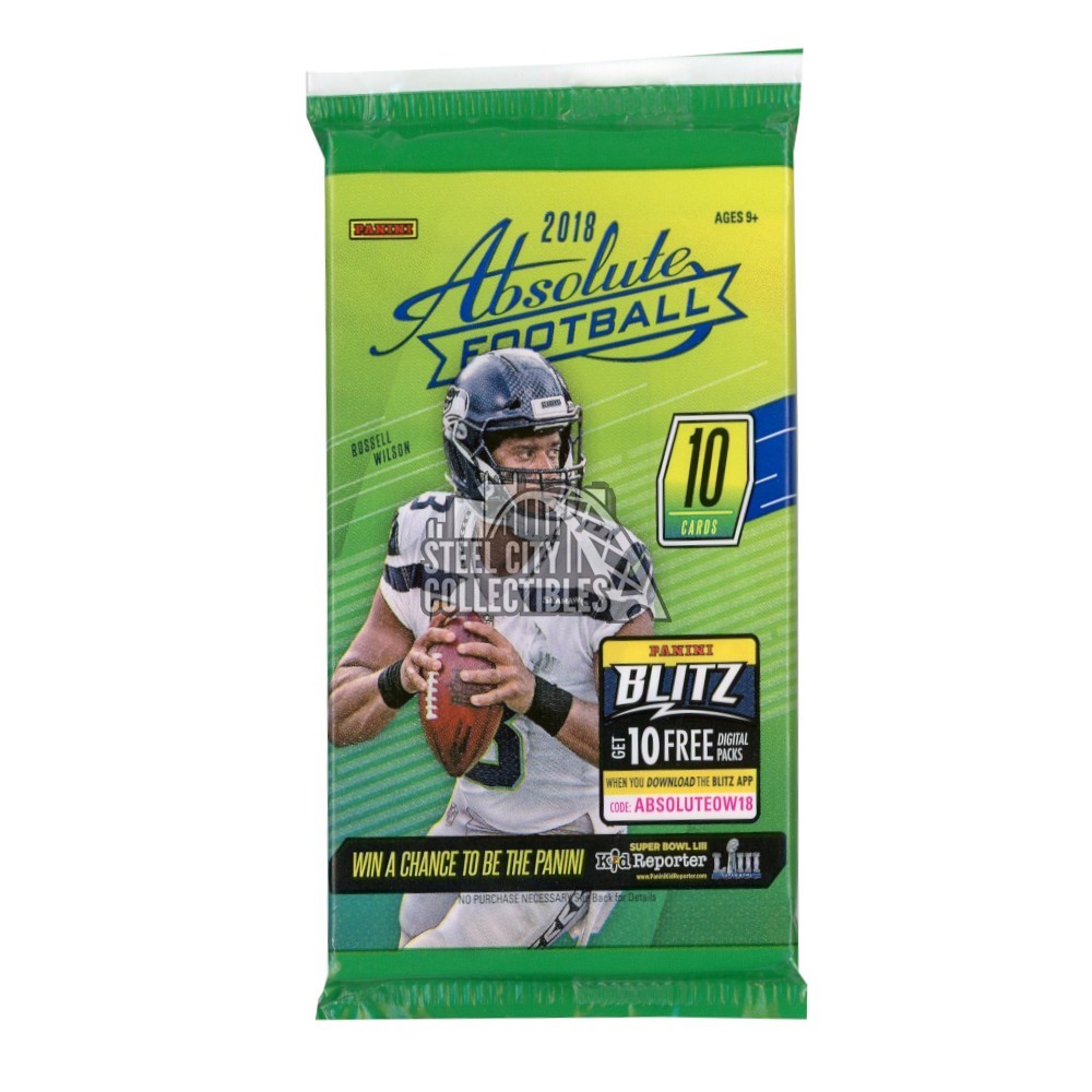2018 Panini Absolute Football Retail Pack | Steel City Collectibles