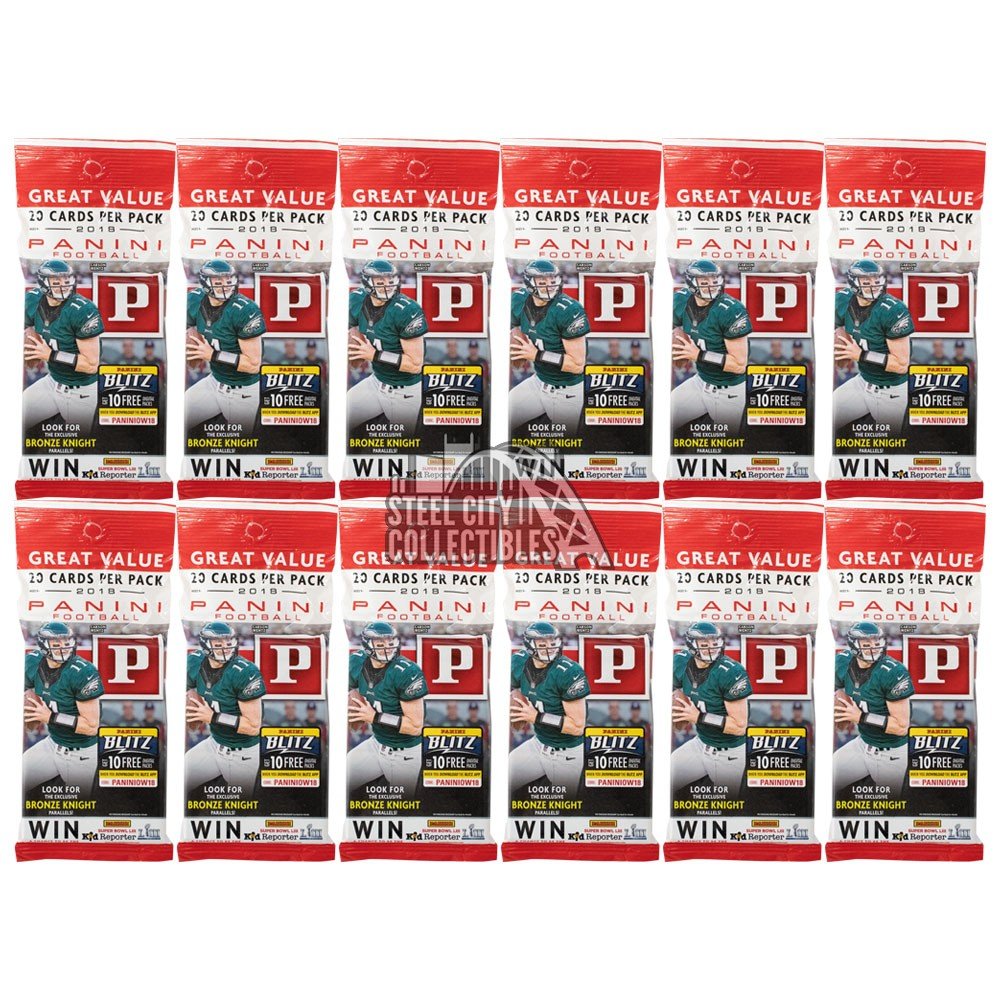 2018 Panini Football Fat Pack 12-Pack Lot | Steel City Collectibles