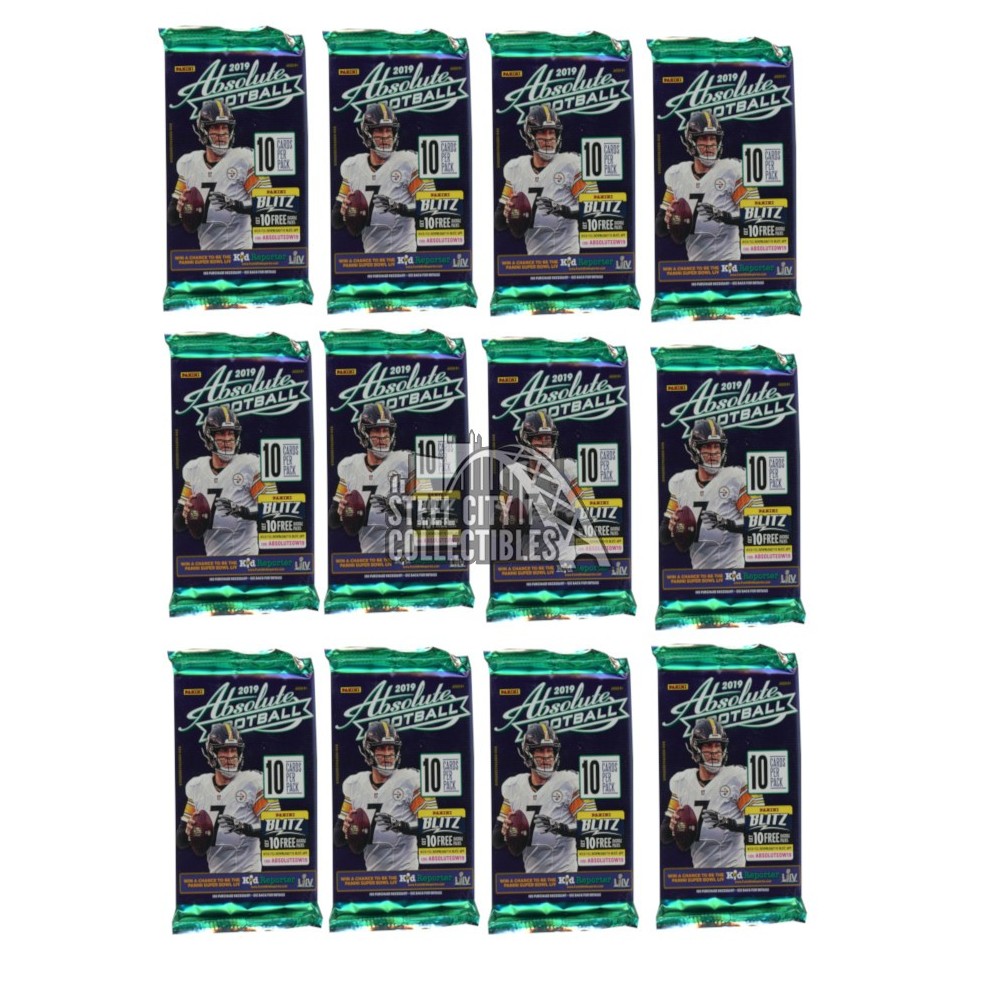 2019 Panini Absolute Football Mega Box 12-Pack Lot | Steel City ...