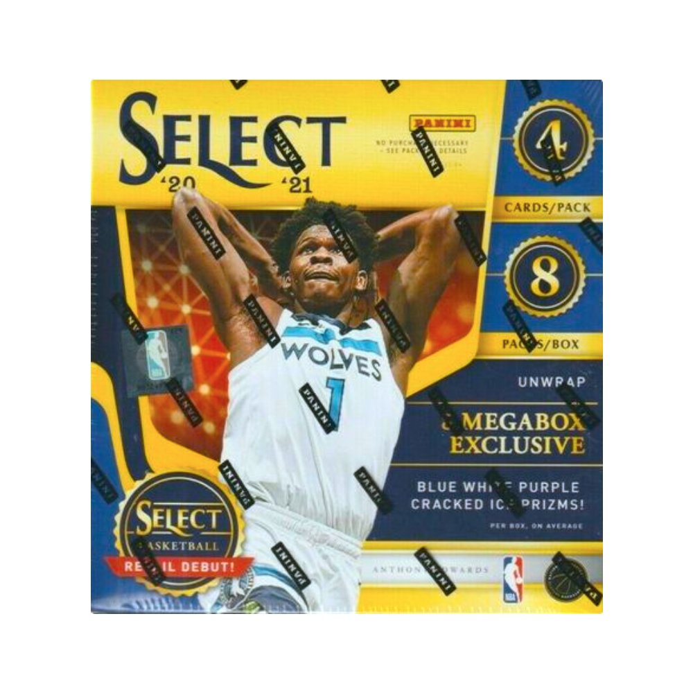 2020-21 Panini Select Basketball Mega Box (Blue White Purple Cracked ...