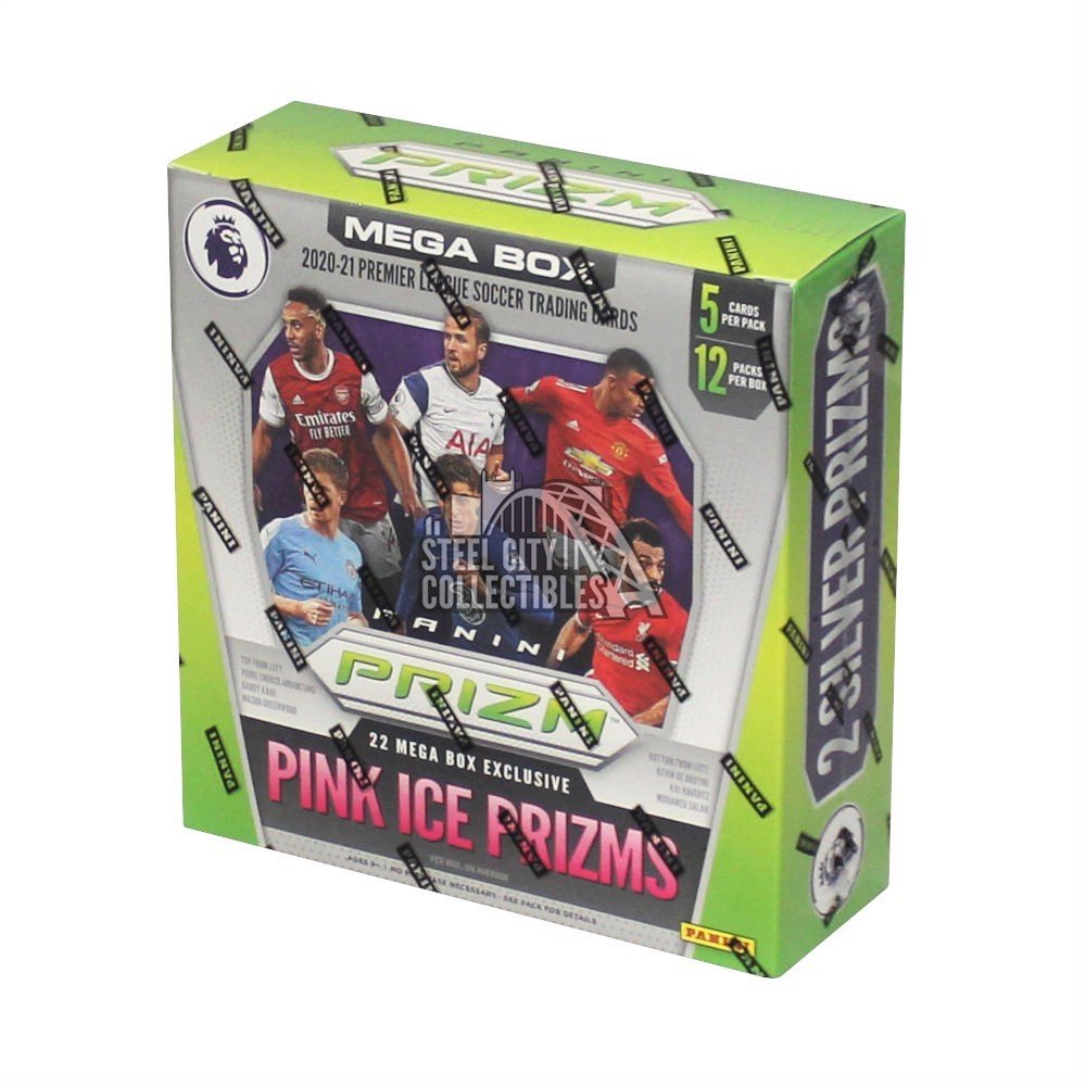2020-21 Panini Prizm Premier League Soccer Mega Box (Pink Ice Prizms ...