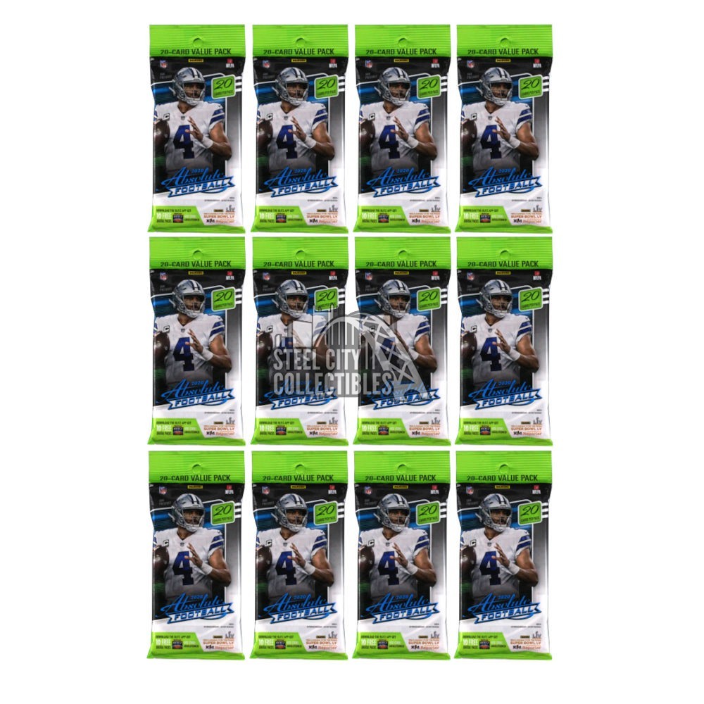 2020 Panini Absolute Football Fat Pack 12 Pack Lot | Steel City ...