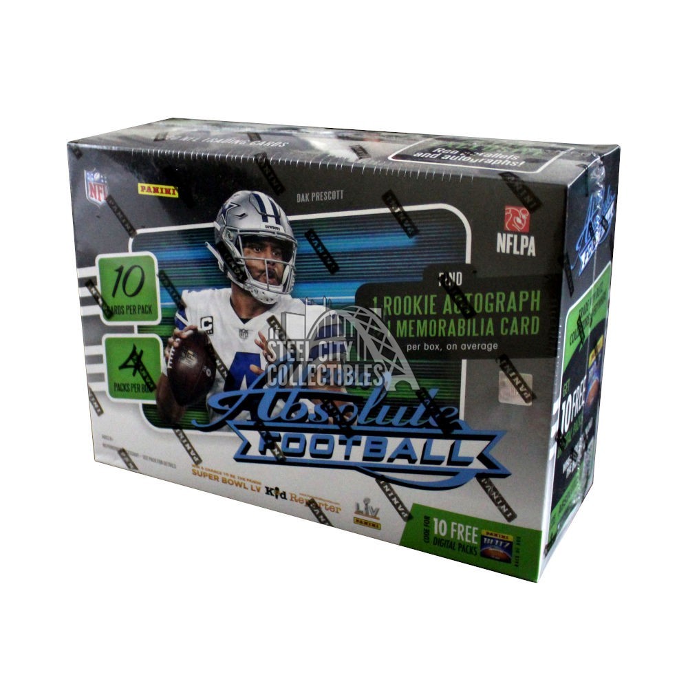2020 Panini Absolute Football 40-Card Mega Box | Steel City Collectibles