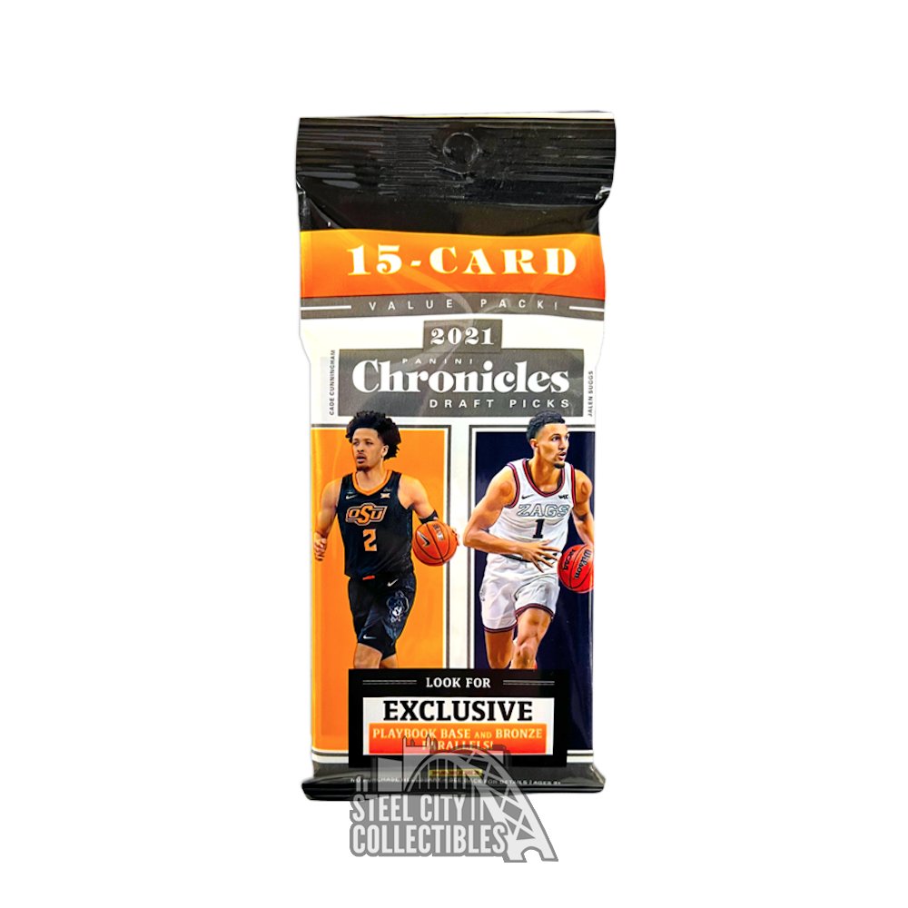 2021-22 Panini Chronicles Draft Picks Collegiate Basketball 15-Card Value Pack (Playbook Base ...