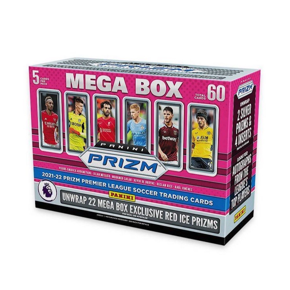 2021-22 Panini Prizm Premier League Soccer 60-Card Mega Box (Red Ice ...