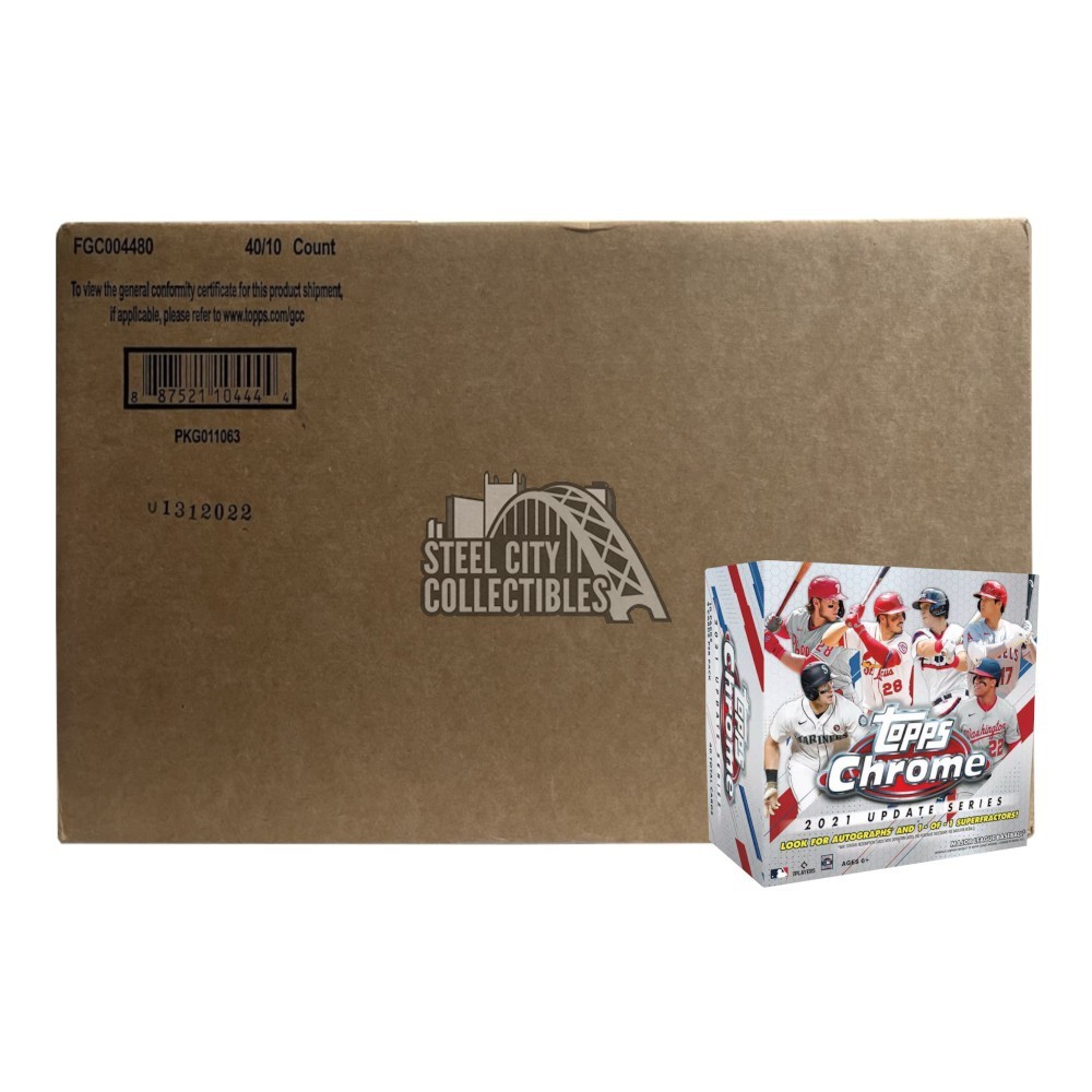 2021 Topps Chrome Update Baseball Mega 40-Box Case | Steel City ...