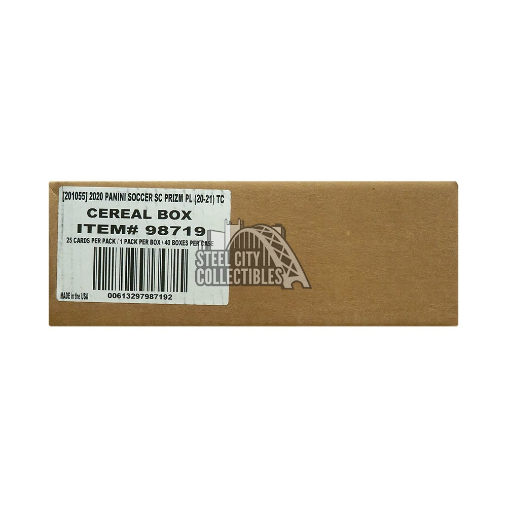2020-21 Panini Prizm English Premier League Soccer Cereal 40-Box Case ...