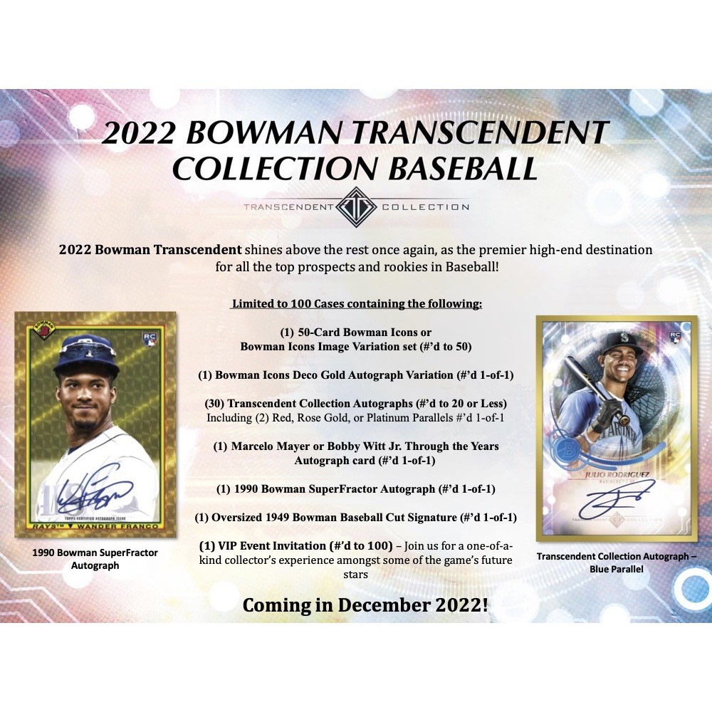 2022 Bowman Transcendent Baseball Case | Steel City Collectibles
