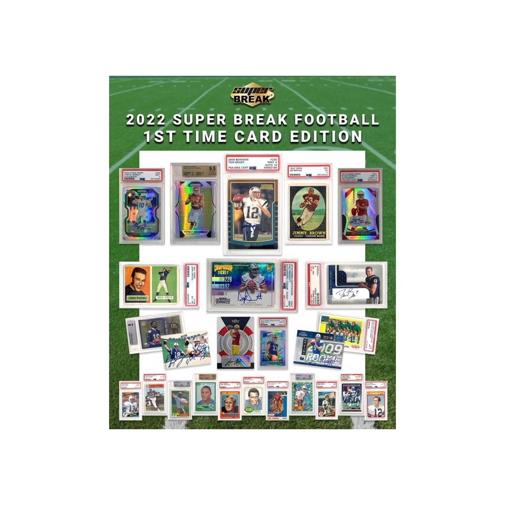 2022 Super Break Football 1st Time Card Edition 10-Box Case Random Box ...