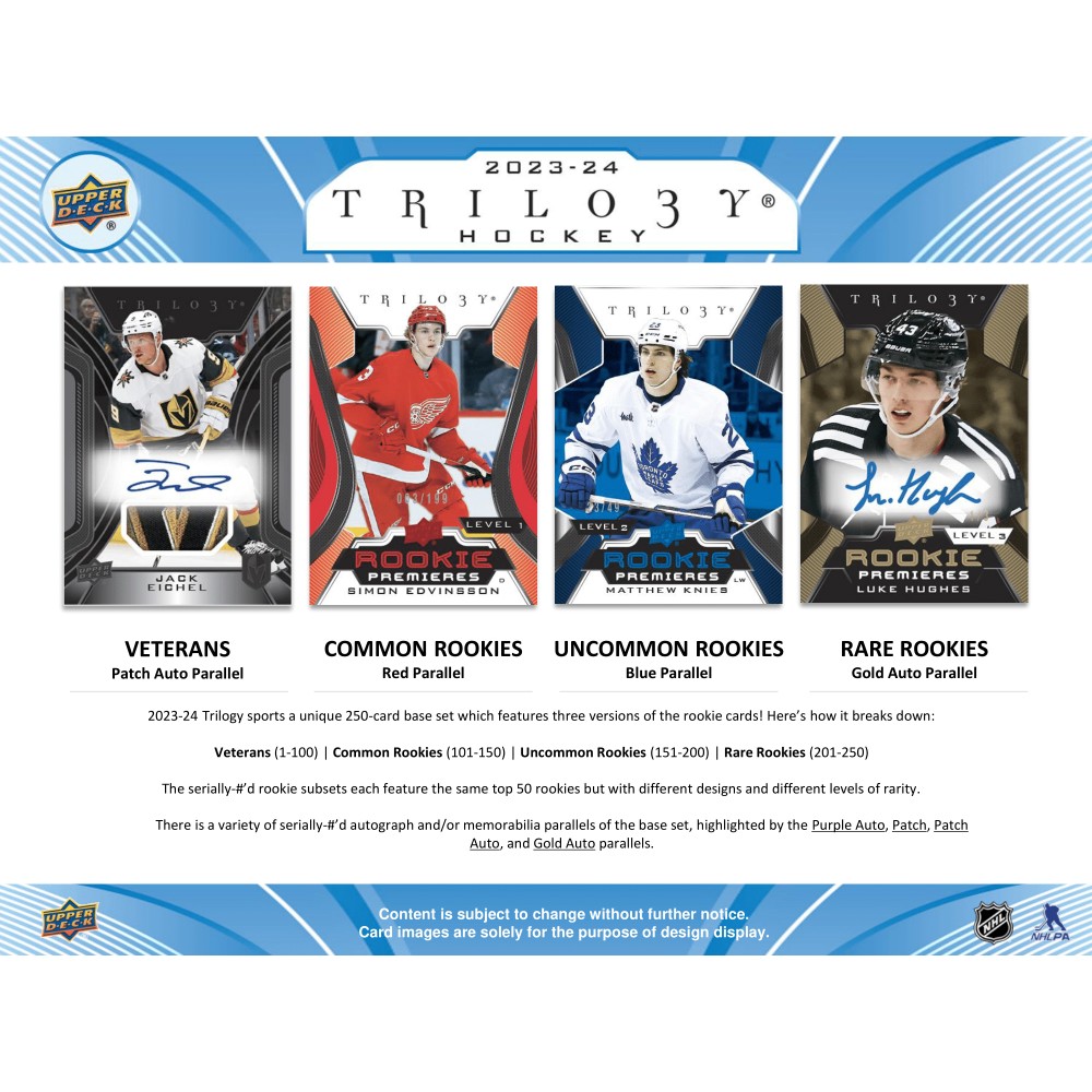 2023-24 Upper Deck Trilogy Hockey Hobby Box | Steel City Collectibles