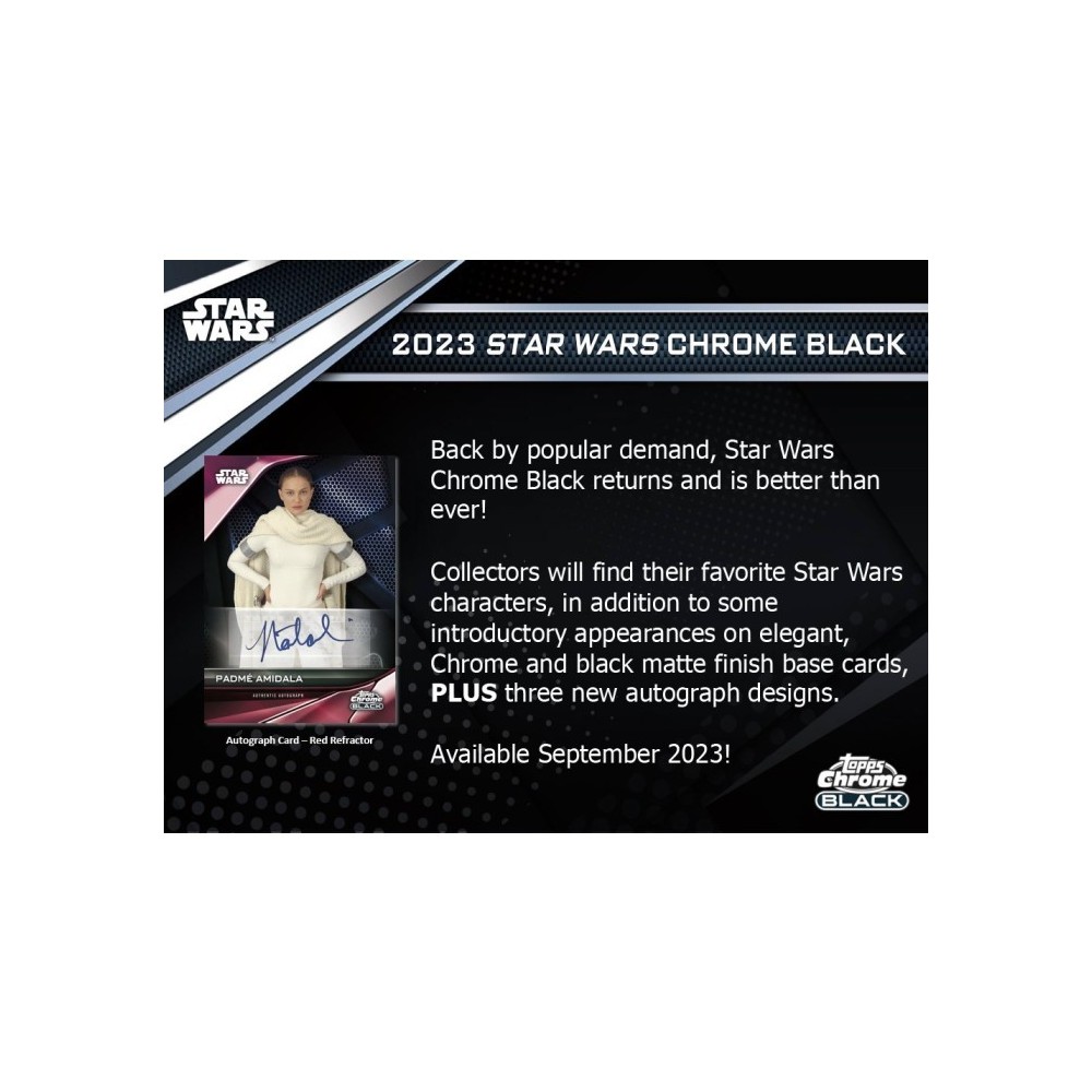 2023 Topps Star Wars Chrome Black Hobby 12-Box Case Random 2-Box Group ...