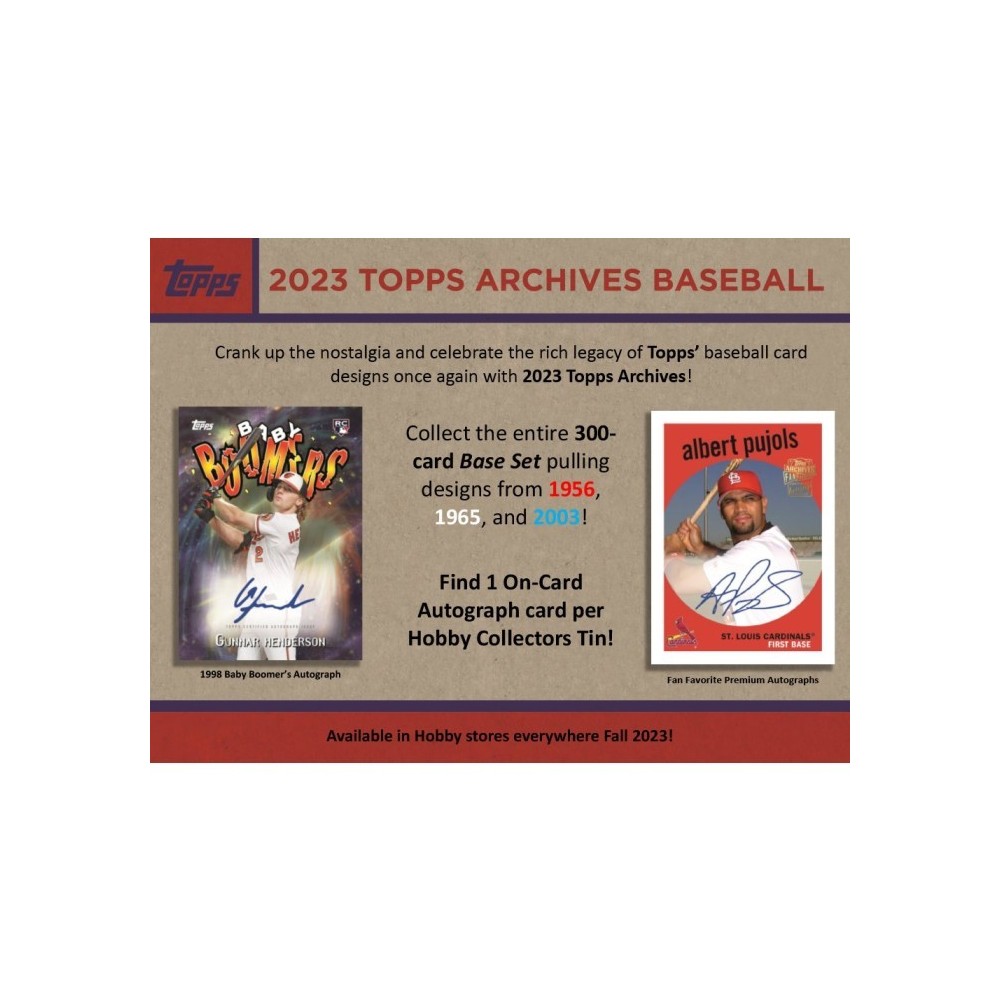 2023 Topps Archives Baseball Hobby Collector 10-Box Case Random 2-Team ...