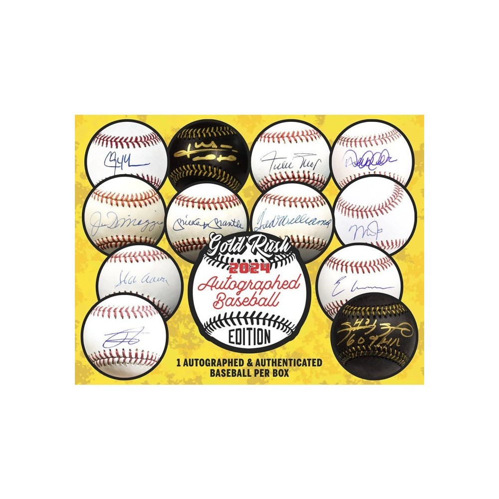 2024 Gold Rush Autographed Baseball Edition 8-Box Case Random 2-Hit ...