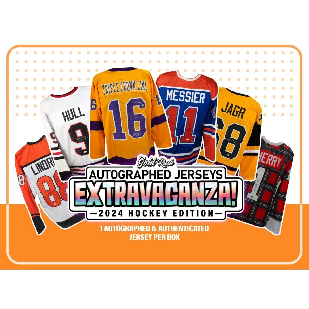 2024 Gold Rush Extravaganza Autographed Hockey Jersey 6-Box Case ...