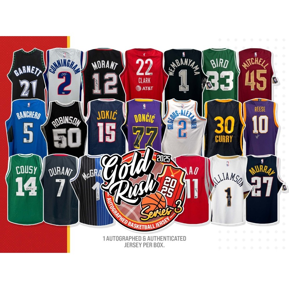 2025 Gold Rush Autographed Basketball Jersey Series 3 Box | Steel City ...