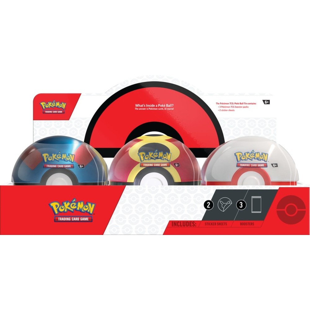 Pokemon Q4 2025 Poke Ball 6-Tin Display | Steel City Collectibles
