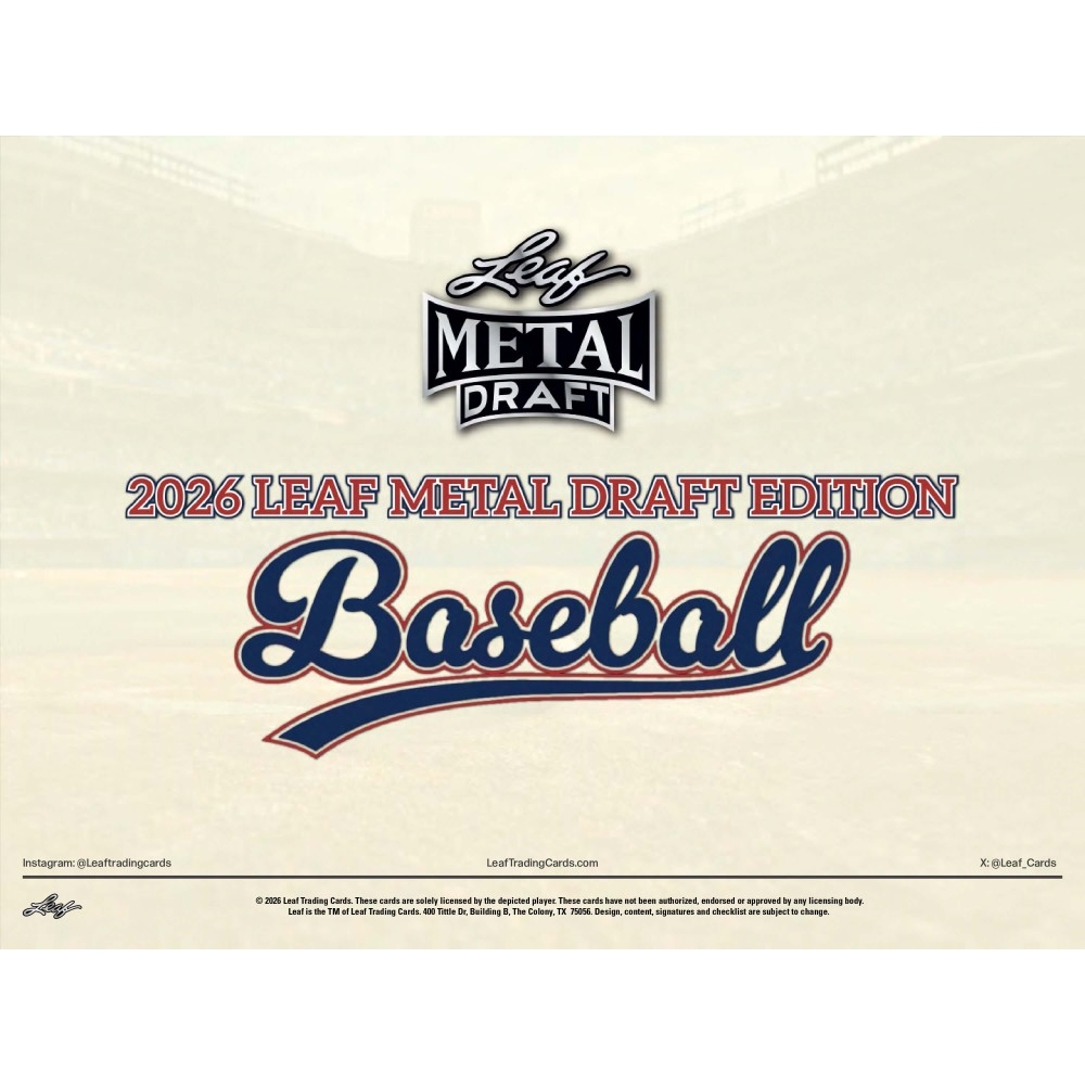 2026 Leaf Metal Draft Baseball Hobby Box | Steel City Collectibles