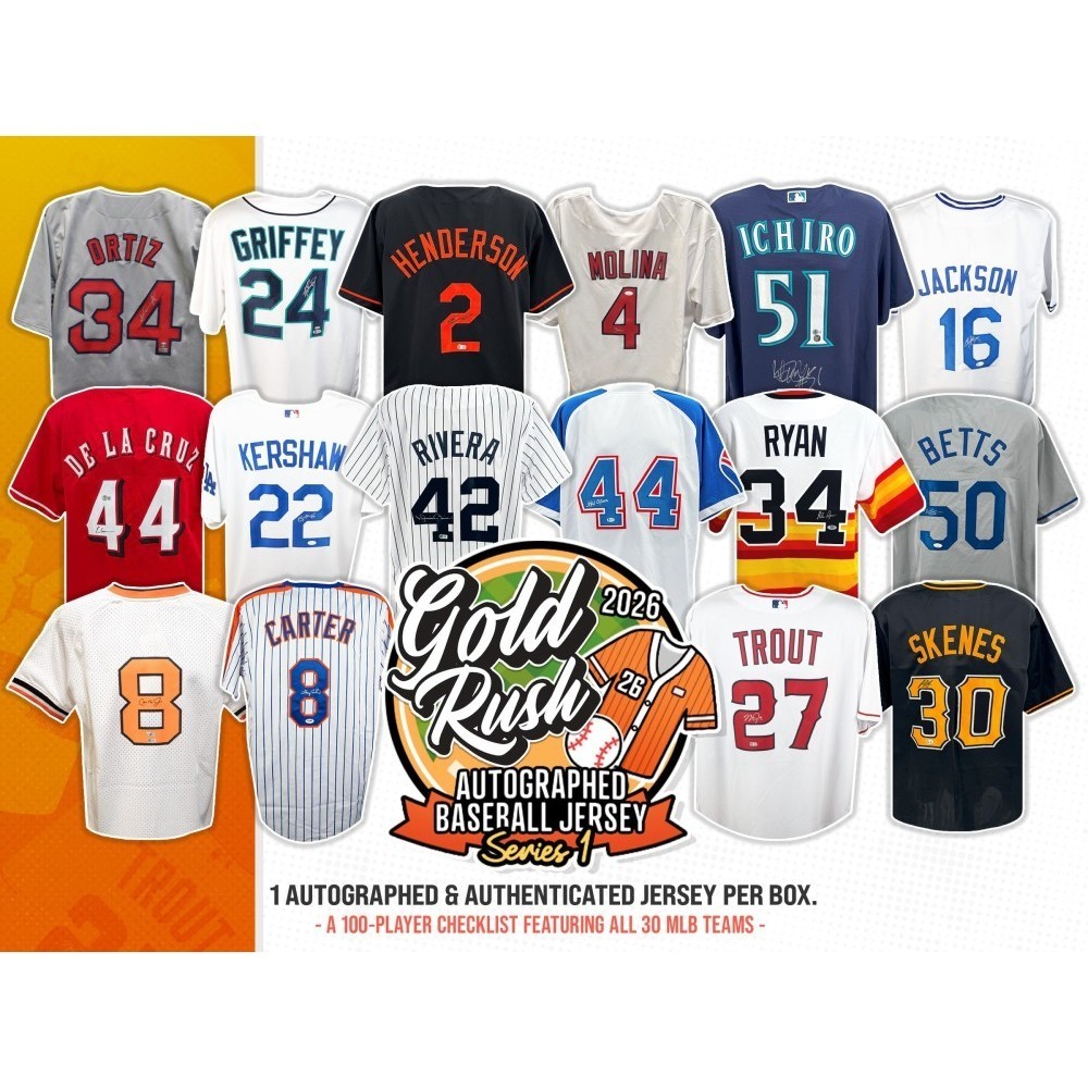 2026 Gold Rush Autographed Baseball Jersey Series 1 6-Box Case Random ...