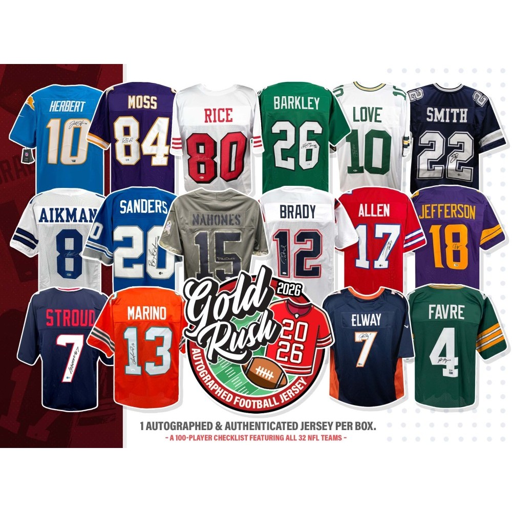 2026 Gold Rush Autographed Football Jersey Box | Steel City Collectibles