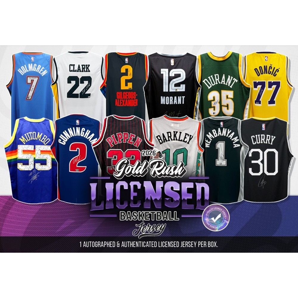 2026 Gold Rush Autographed Licensed Basketball Jersey Box | Steel City ...