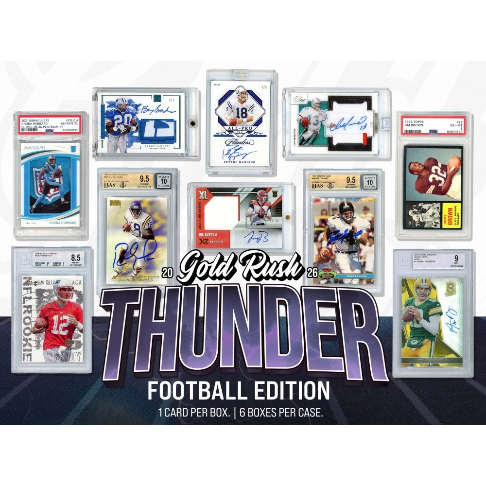2026 Gold Rush Thunder Football Box | Steel City Collectibles
