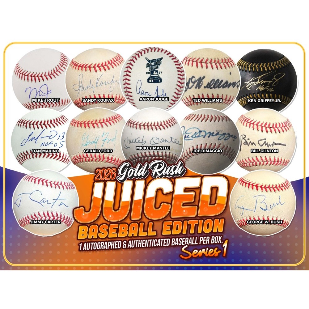 2026 Gold Rush Juiced Autographed Baseball Edition Series 1 Box | Steel ...