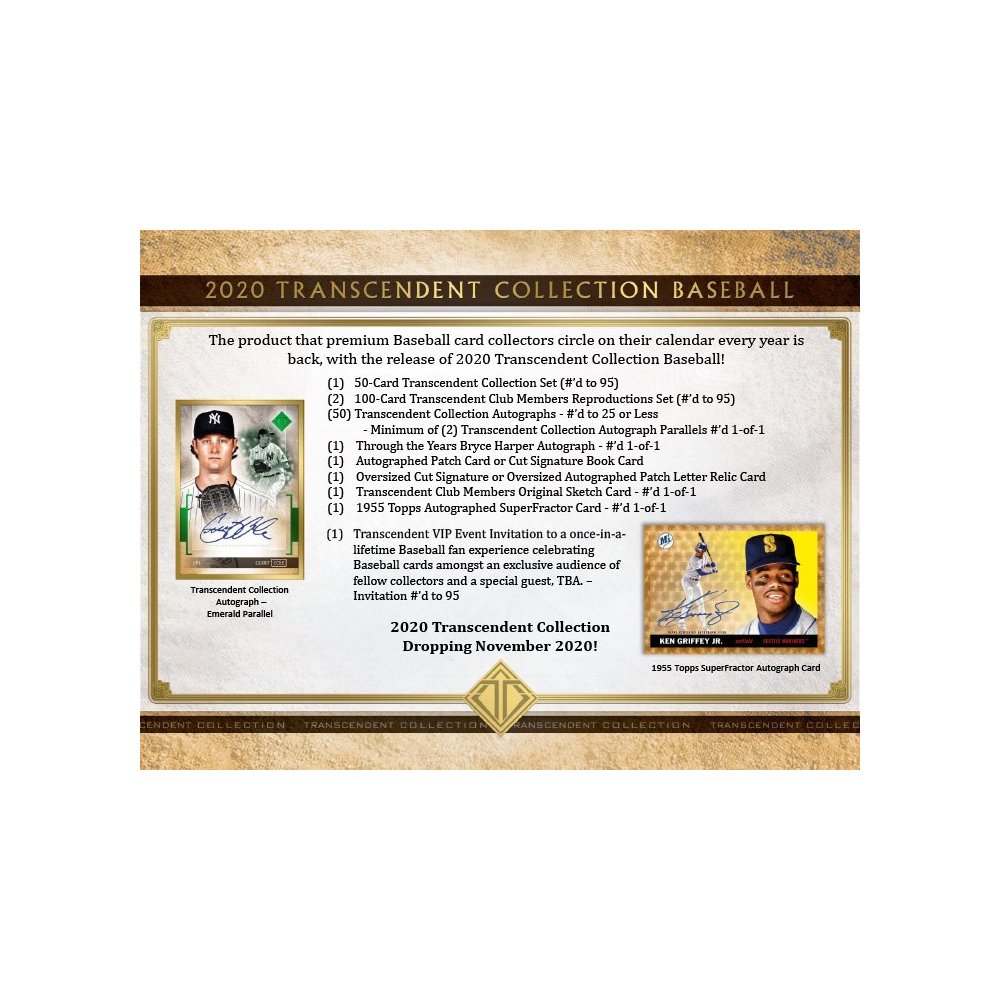 2020 Topps Transcendent Collection Baseball Case Random Hit Group Break ...