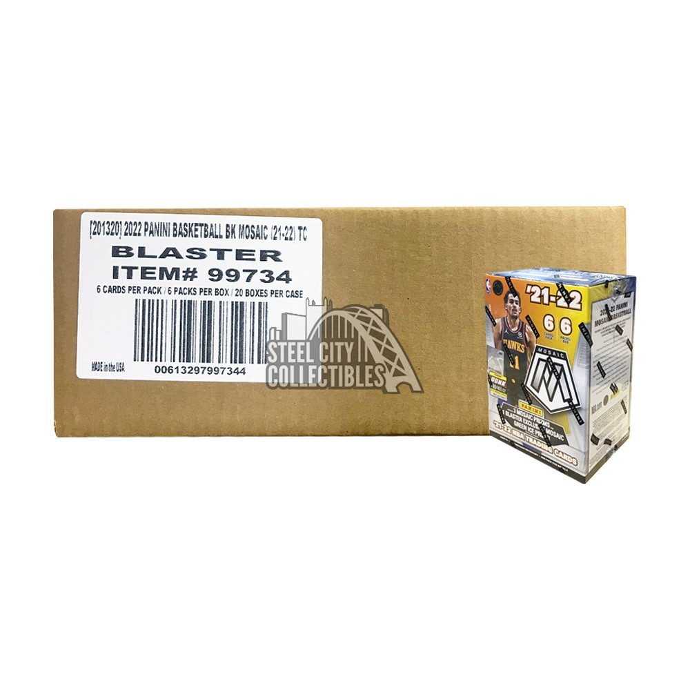 2021-22 Panini Mosaic Basketball Hobby Blaster 20-Box Case (Green Ice ...