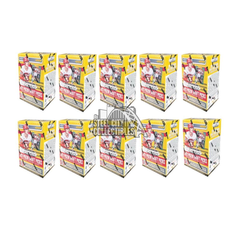 2021 Panini Prizm Draft Picks Baseball 5-Pack Blaster Box 10-Box Lot ...
