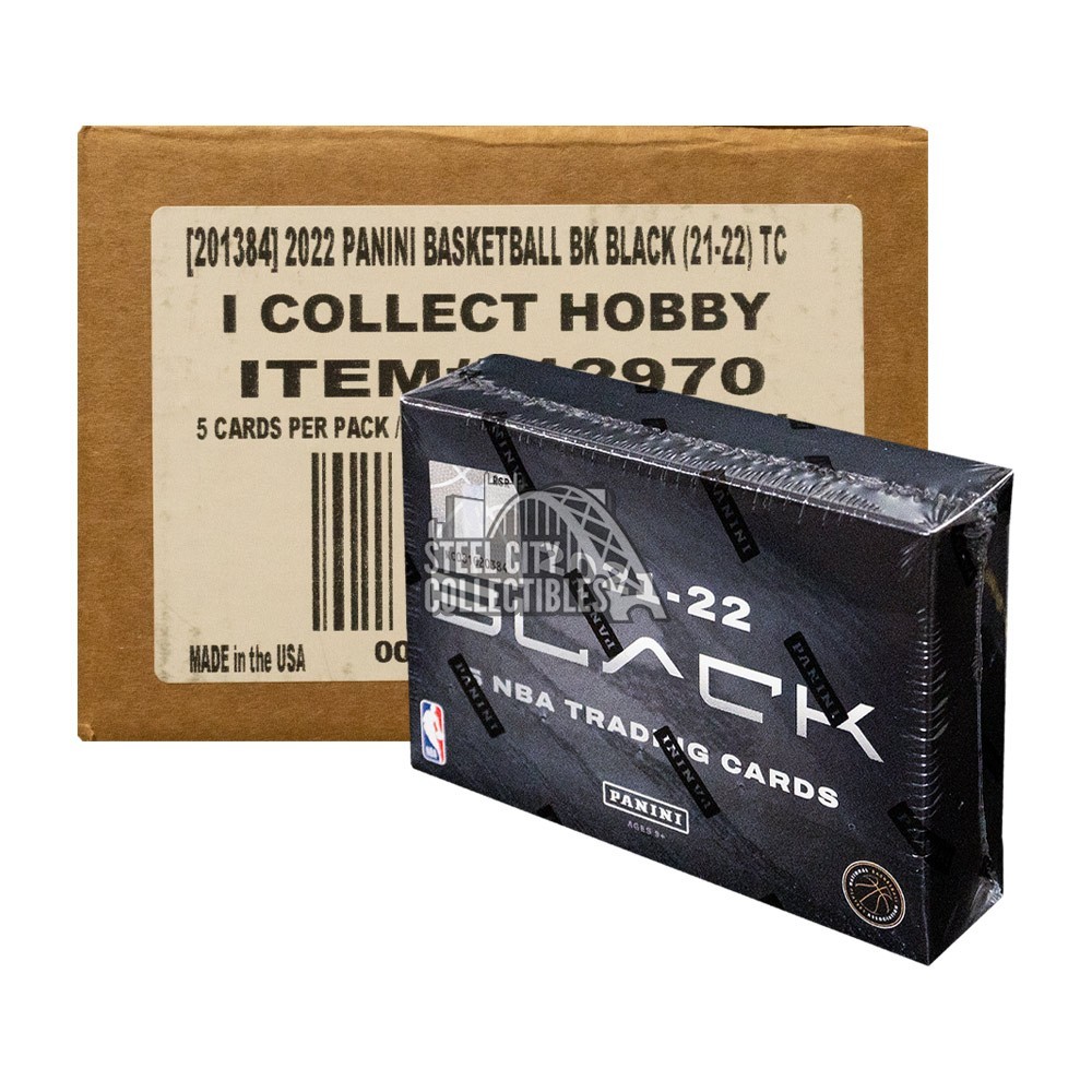 2021-22 Panini Black Basketball Hobby 12-Box Case | Steel City Collectibles