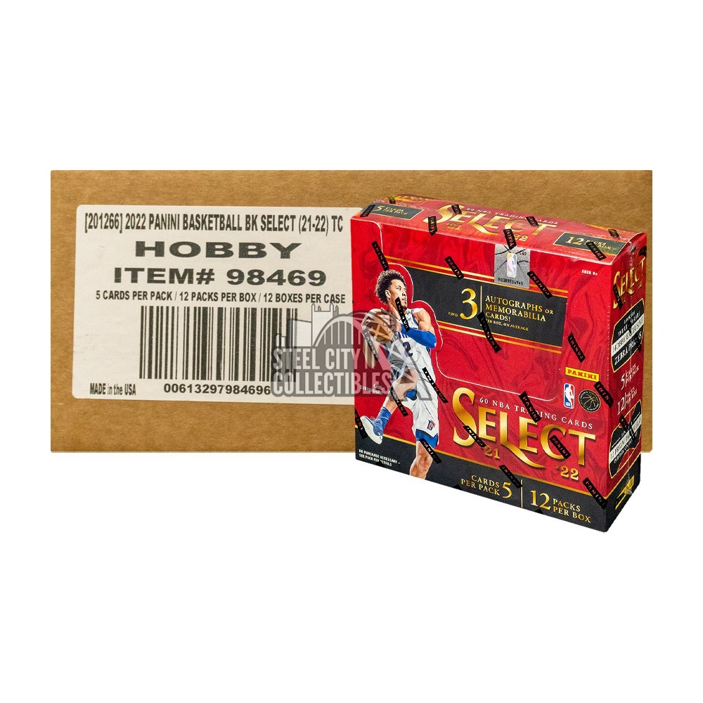 2021-22 Panini Select Basketball Hobby 12-Box Case | Steel City ...