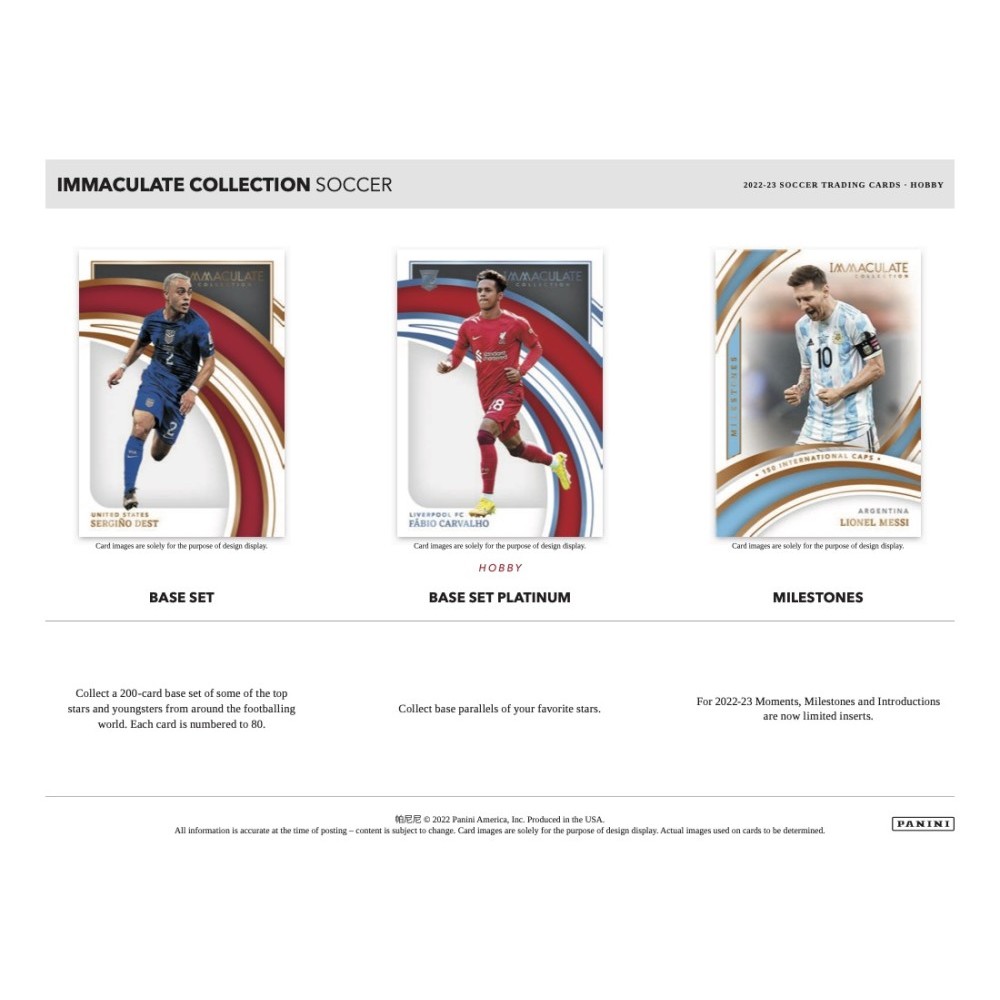 2022-23 Panini Immaculate Soccer Hobby Box | Steel City 2022-23 Panini Immaculate Soccer Hobby Box | Steel City