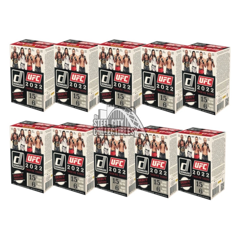 2022 Panini Donruss UFC 6-Pack Blaster Box 10-Box Lot (Rated Rookies ...