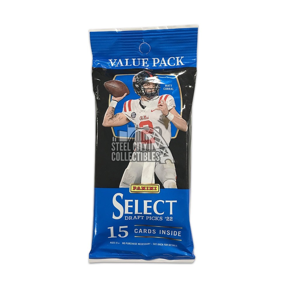 2022 Panini Select Draft Picks Football Jumbo Value Pack (Light Blue ...