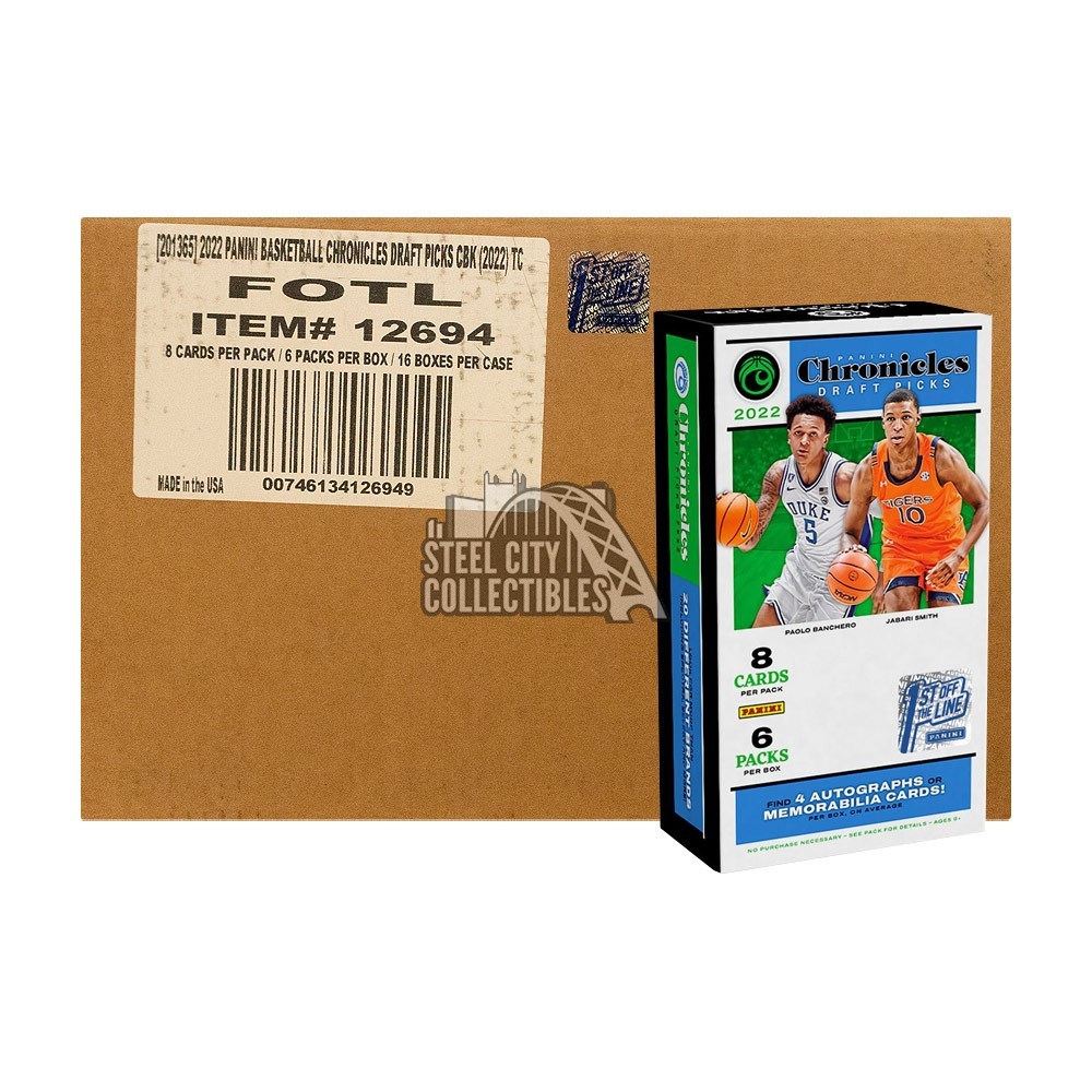 2022-23 Panini Chronicles Draft Picks Collegiate Basketball Hobby 16-Box Case - 1st Off The Line ...