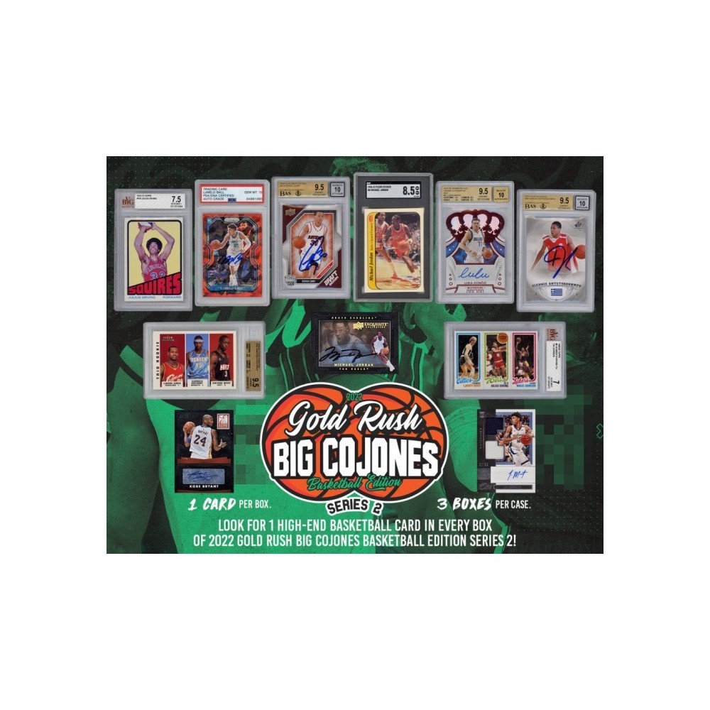 2022 Gold Rush Big Cojones Basketball Series 2 3-Box Case Personal ...