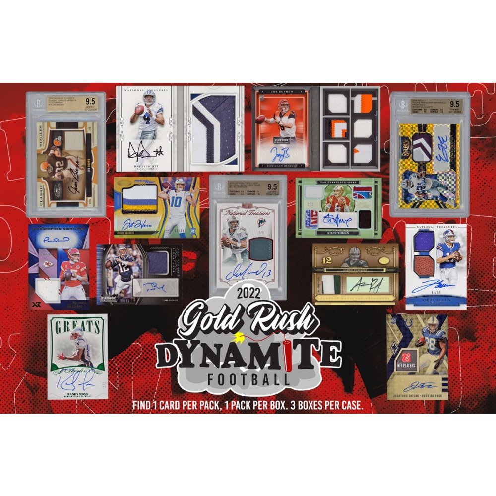 2022 Gold Rush Dynamite Football Box | Steel City Collectibles