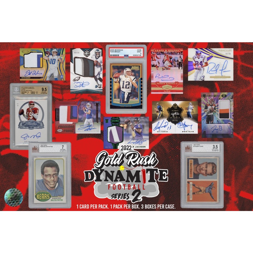 2022 Gold Rush Dynamite Football Series 2 3-Box Case | Steel City ...