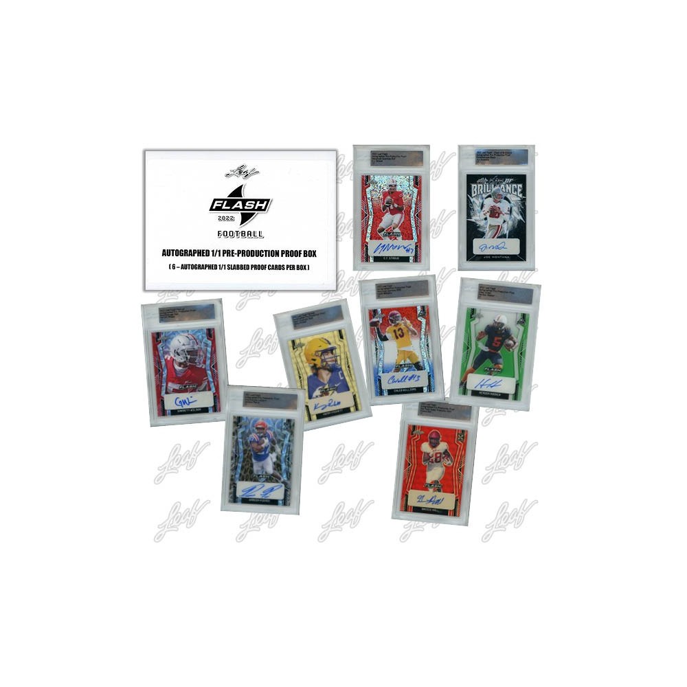 2022 Leaf Flash Football 1/1 Pre-Production Proof Box | Steel City ...