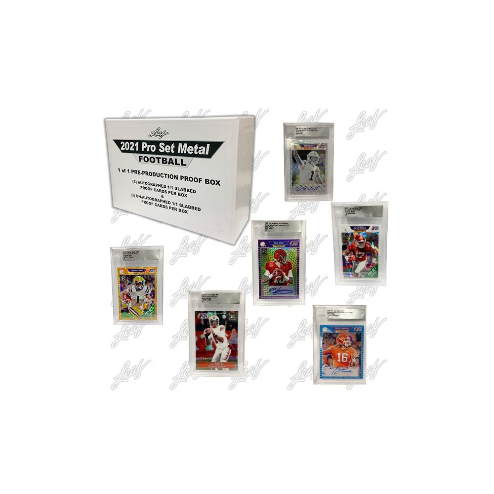 2021 Pro Set Metal Football 1/1 Pre-Production Proof Hobby Box | Steel ...