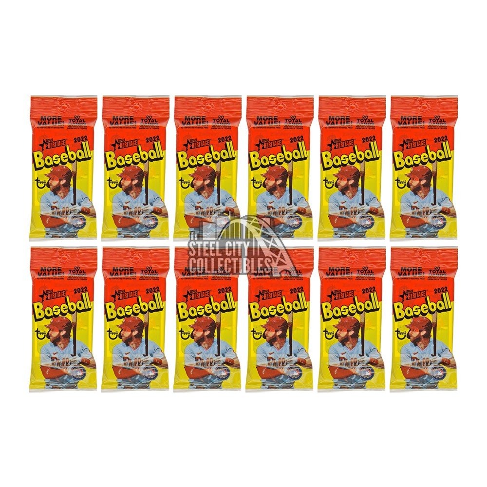 2022 Topps Heritage Baseball Fat Pack 12 Pack Lot | Steel City Collectibles