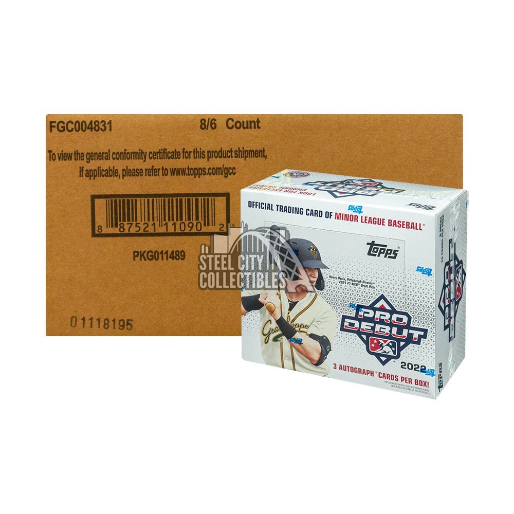 2022 Topps Pro Debut Baseball Hobby Jumbo 8 Box Case | Steel City ...