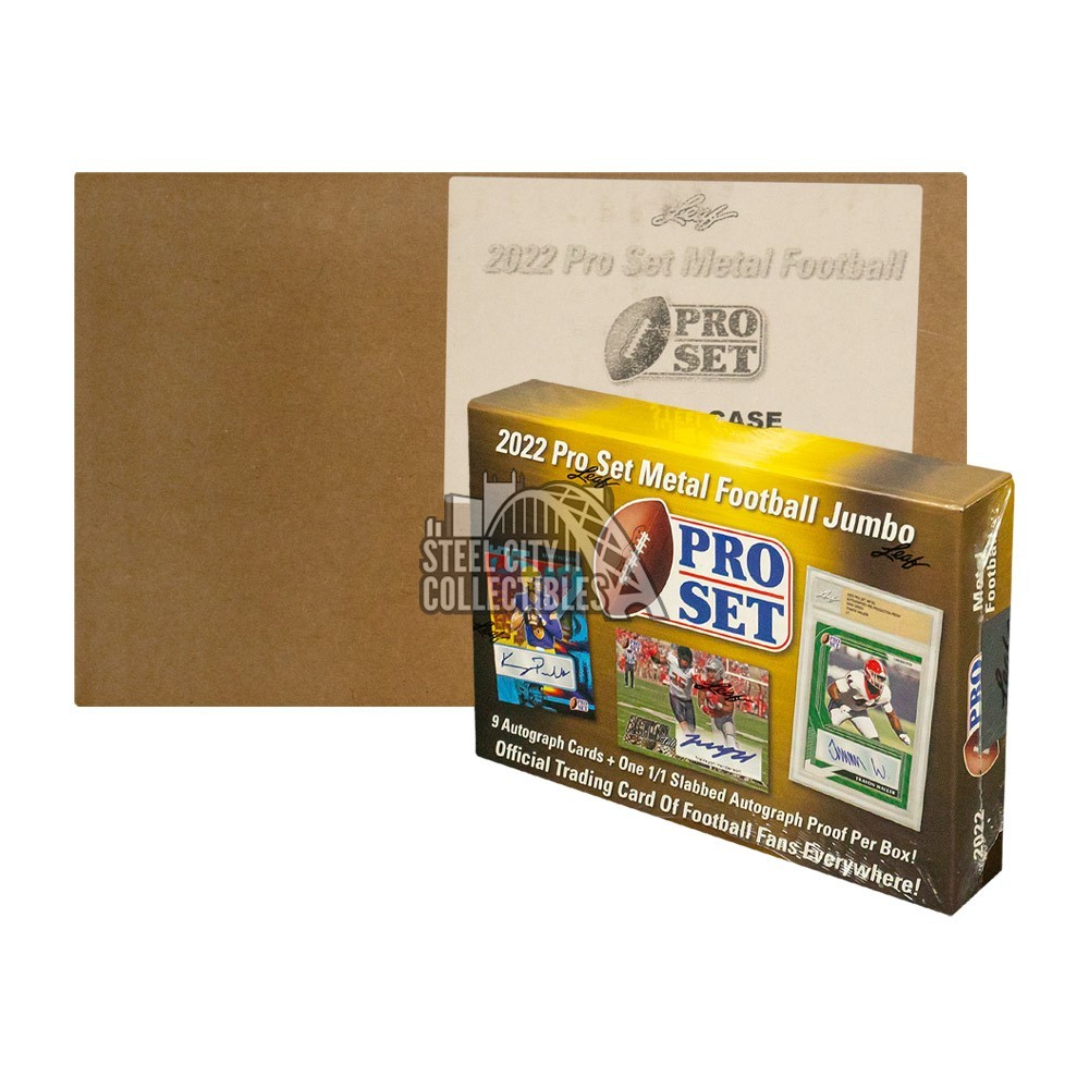 2022 Pro Set Metal Football Hobby Jumbo 8-Box Case | Steel City ...
