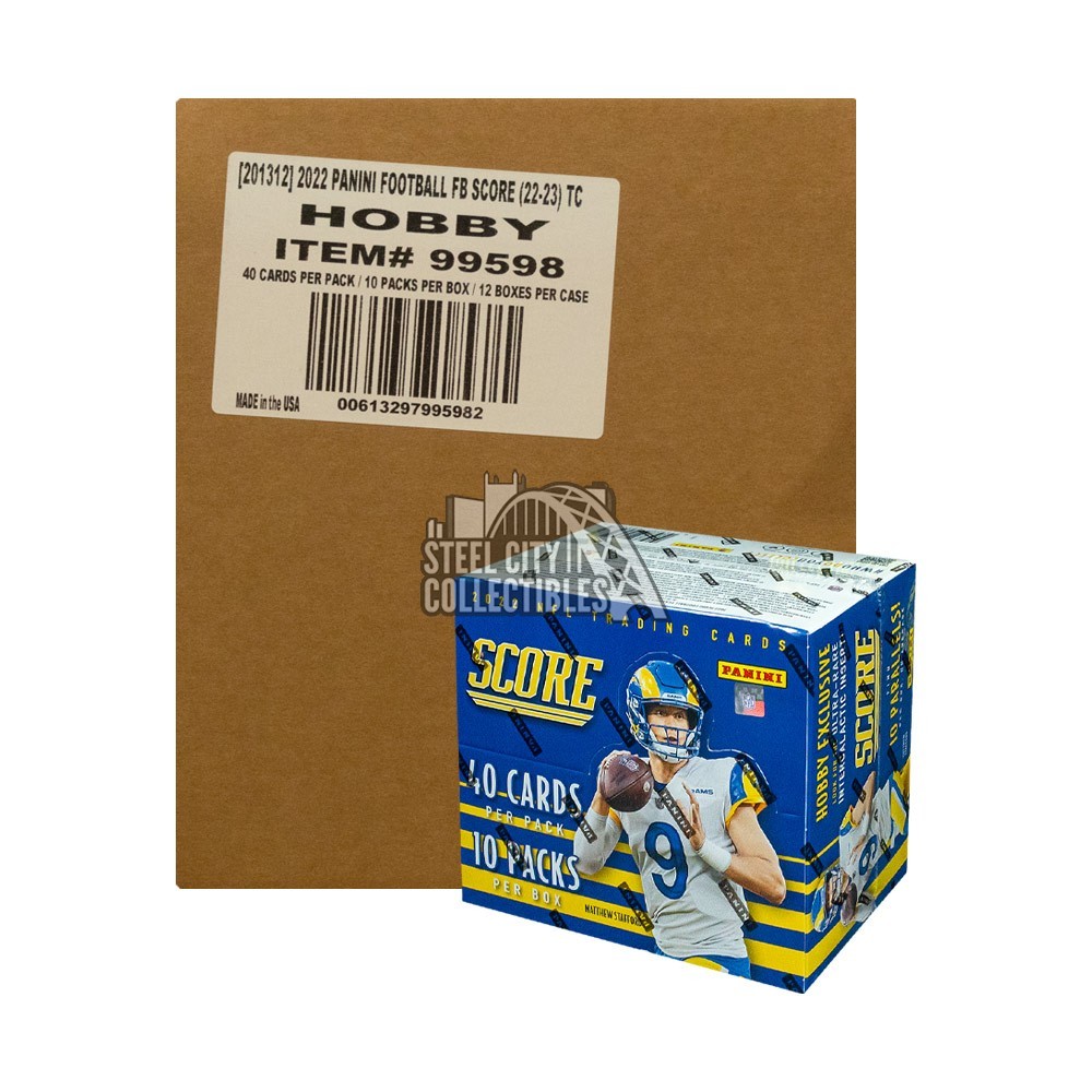 2022 Panini Score Football Hobby 12-Box Case | Steel City Collectibles