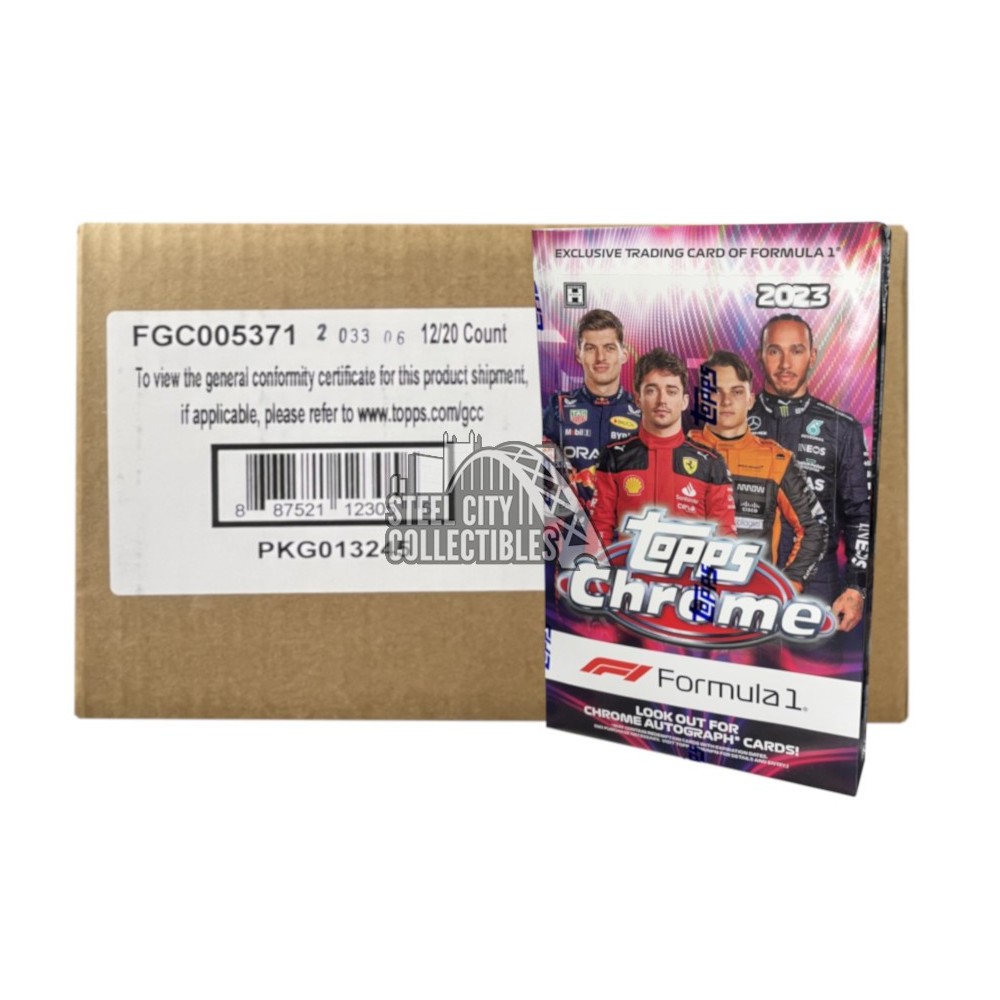 2023 Topps Chrome Formula 1 F1 Racing Hobby 12-Box Case | Steel City ...