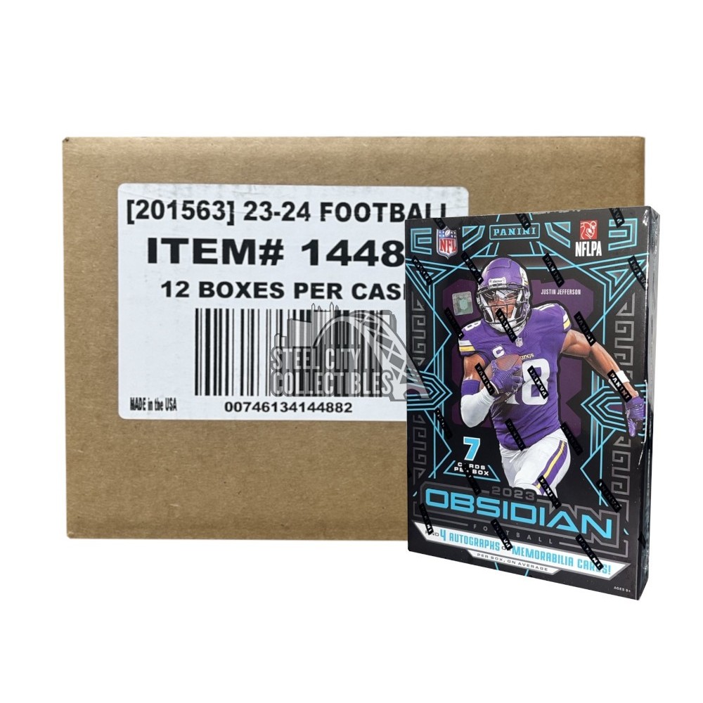2023 Panini Obsidian Football Hobby 12-Box Case | Steel City Collectibles