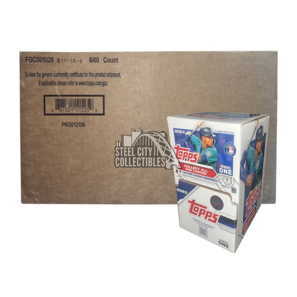 2023 Topps Series 1 Baseball 60 Pack Gravity Feed 6-Box Case | Steel ...